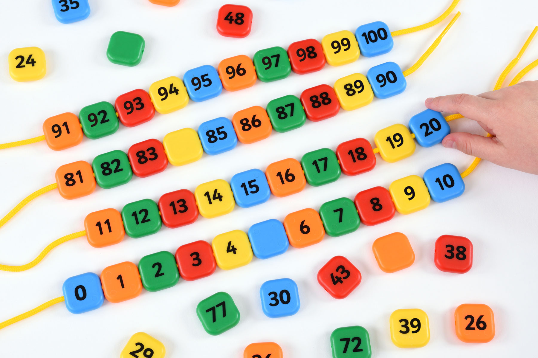 0-100 Lacing Number Beads - Educational Advantage, Distributor for The ...