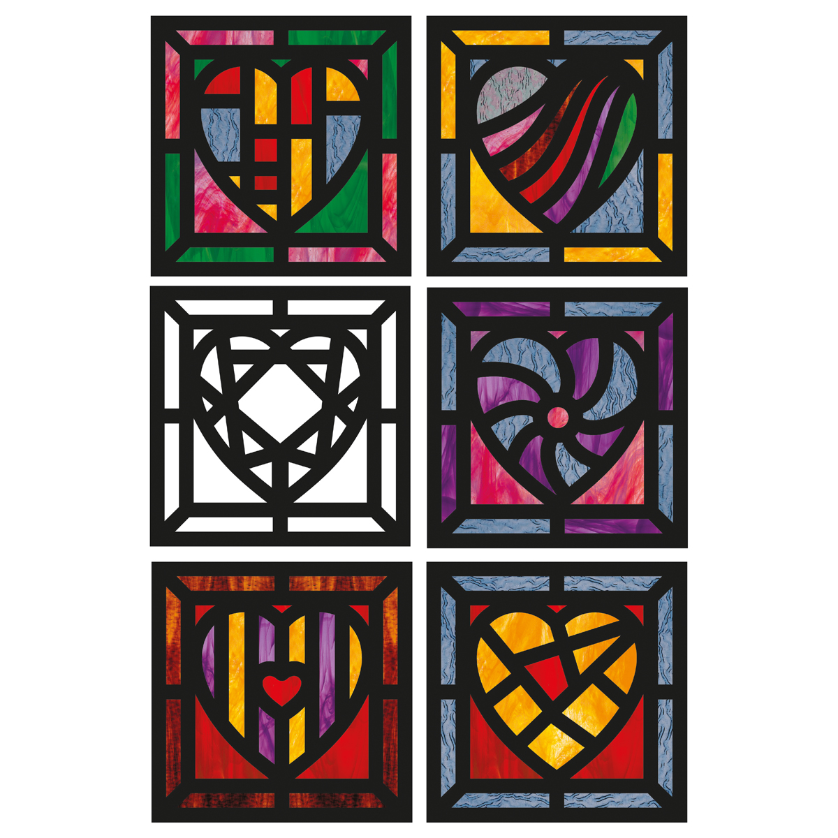 Stained Glass Heart Frames - Educational Advantage, Distributor for The ...